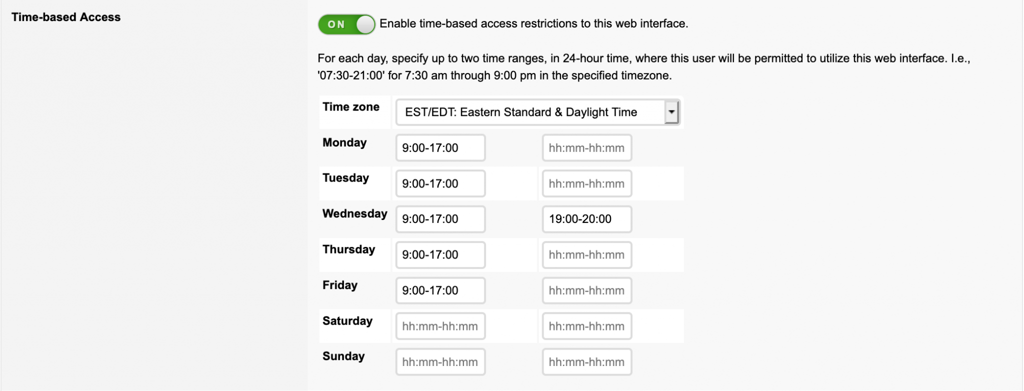 Time-Based Access Control - LuxSci
