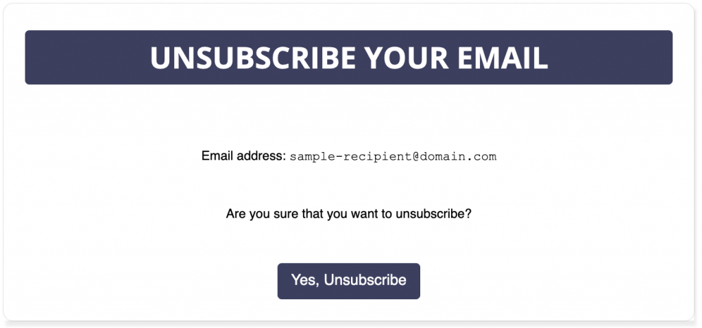 Unsubscribe Links for SMTP and API Email - LuxSci